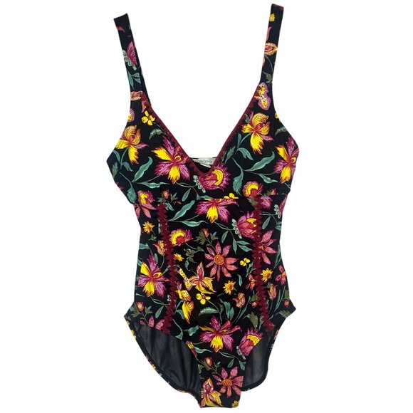 Sundance | Swim | Sundance Seawall Black Floral Swimsuit Small | Poshmark